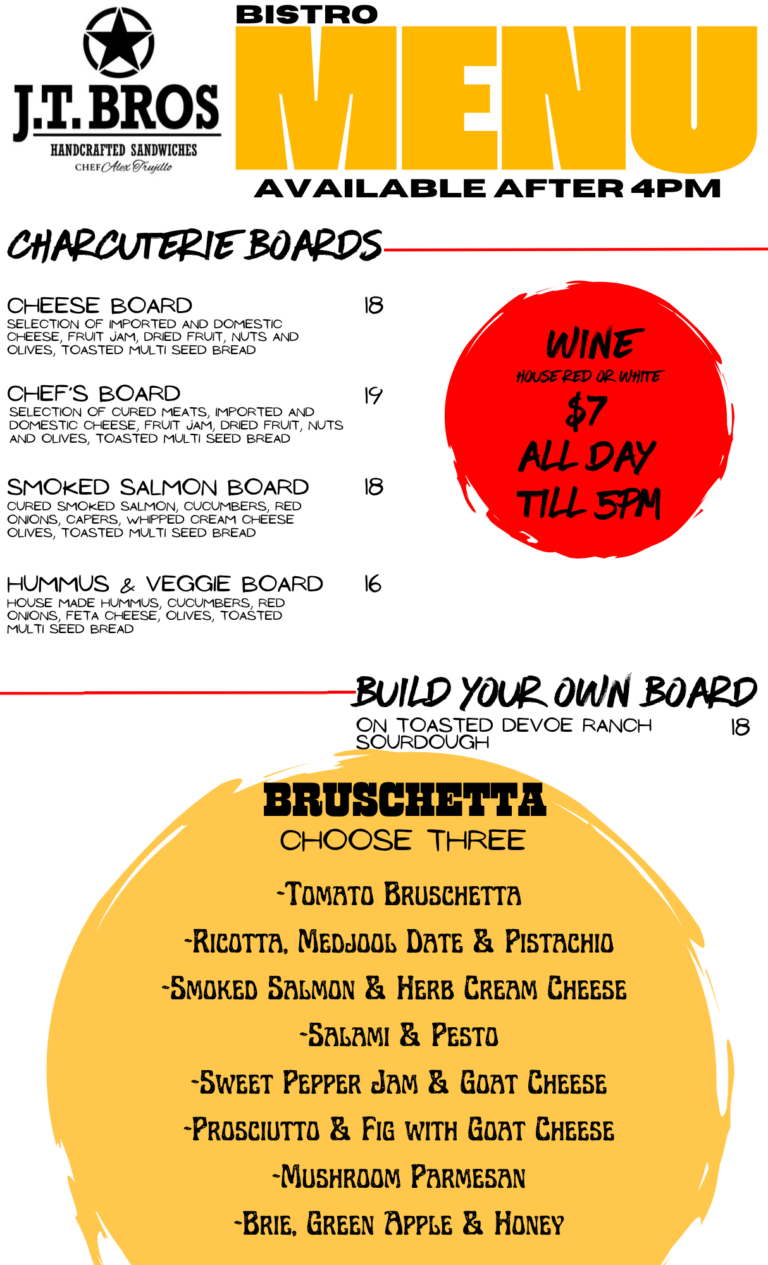 Menu - JT Bros